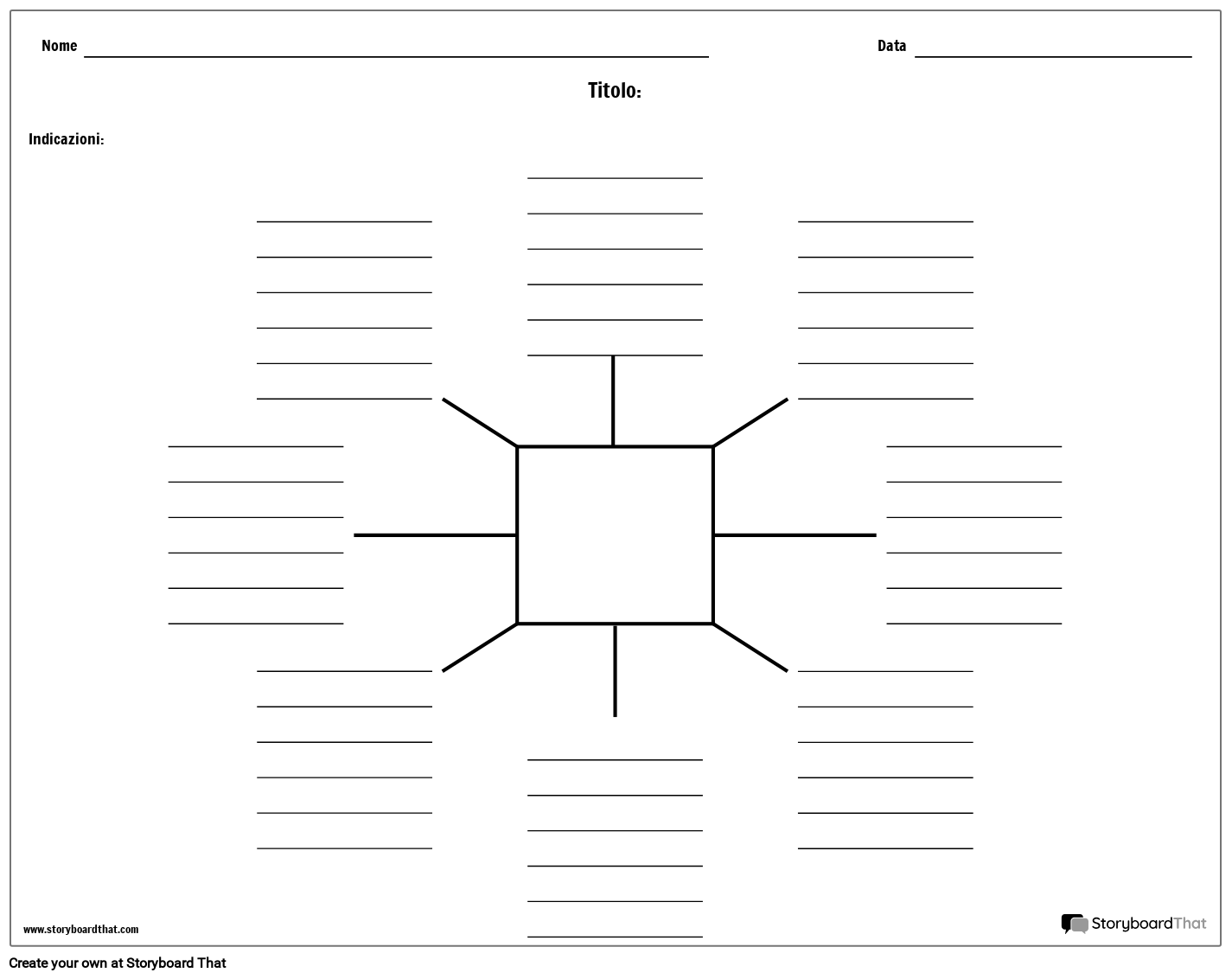 Spider Map with Lines - 8 Storyboard by it-examples