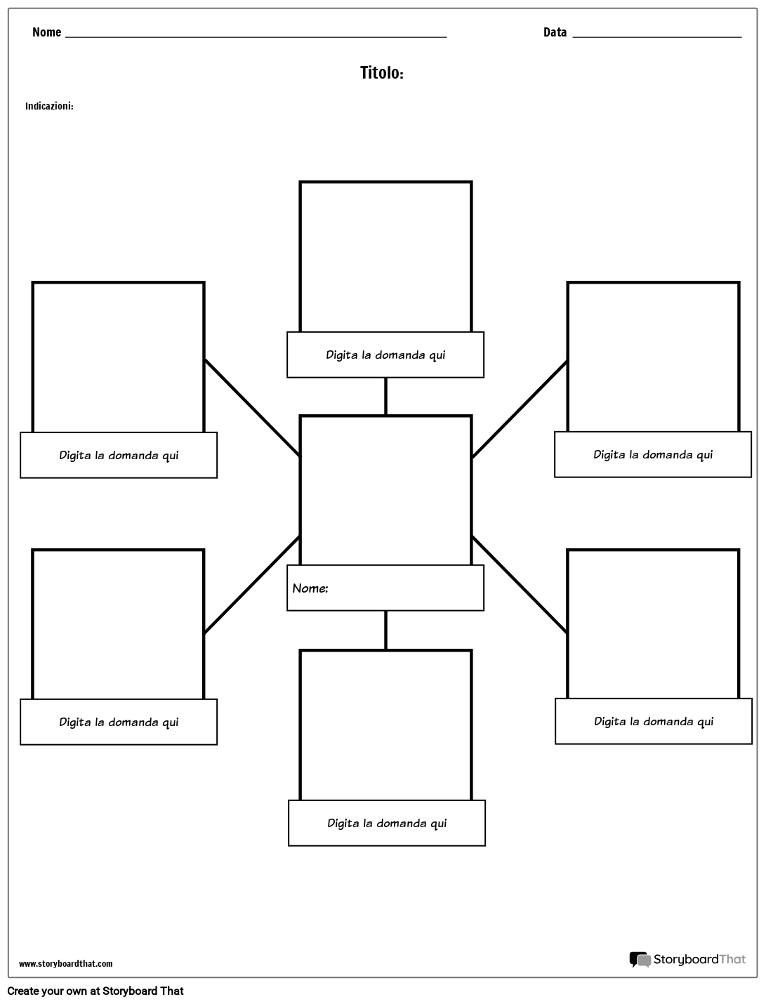 Tutto Su Di Me Spider Grafico Storyboard Per It Examples
