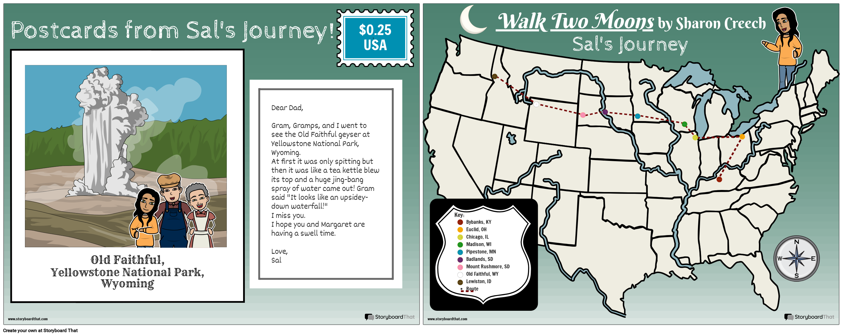 Walk Two Moons Setting القصة المصورة من قبل it-examples