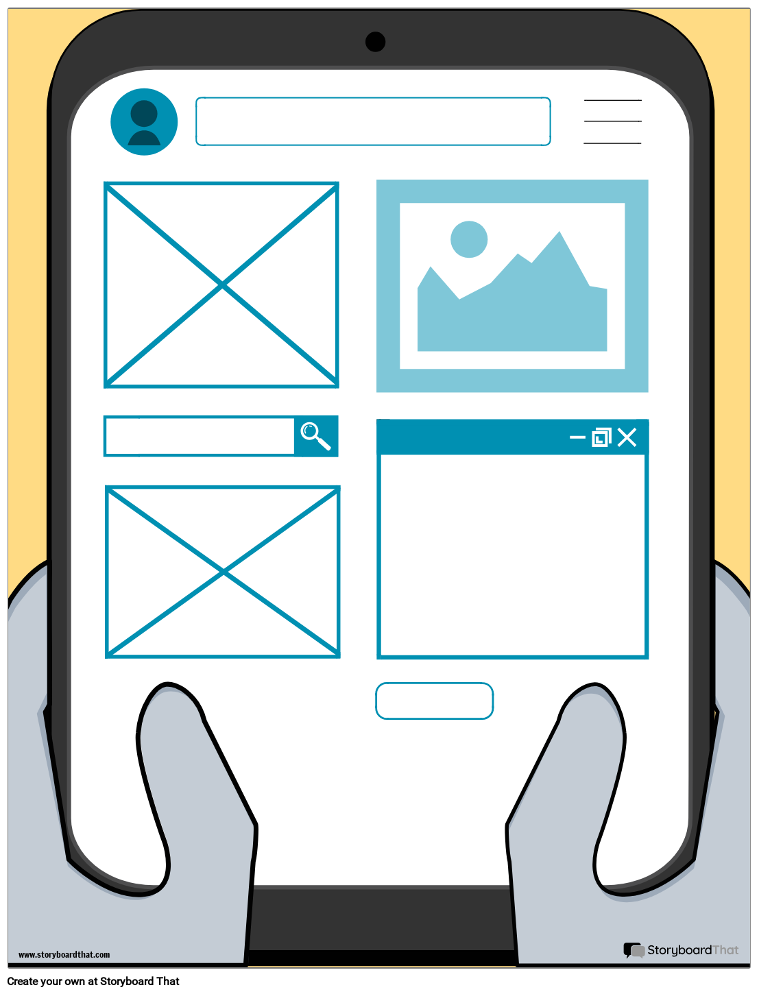 Wireframe UX 1 القصة المصورة من قبل it-examples