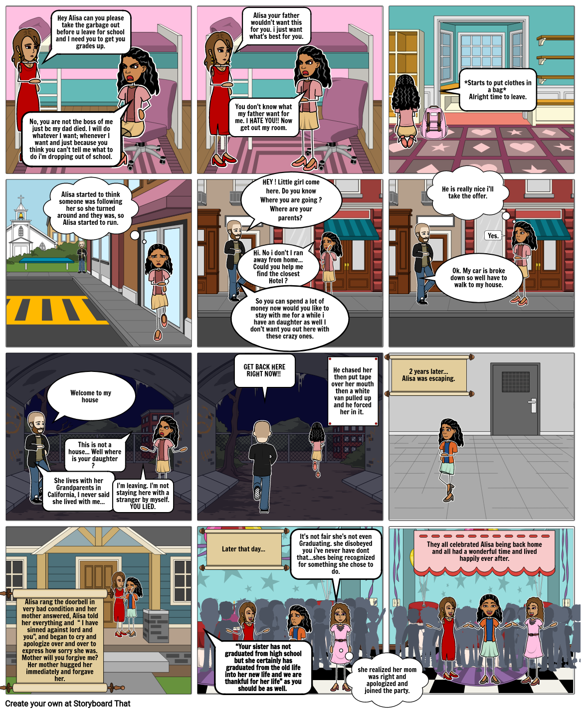girl on the run Storyboard by itsdiovany