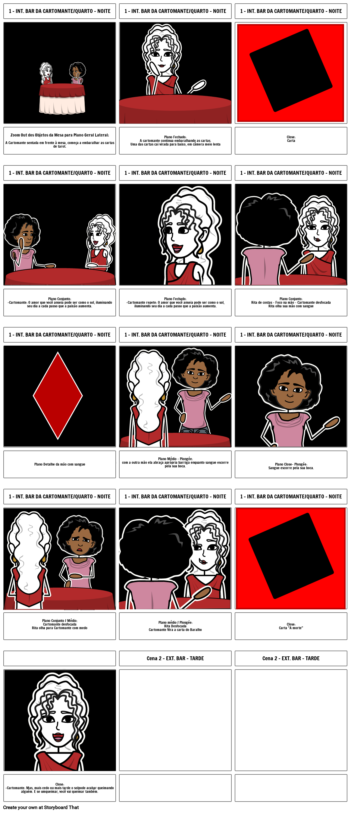 A cartomante Storyboard by j-documentando-