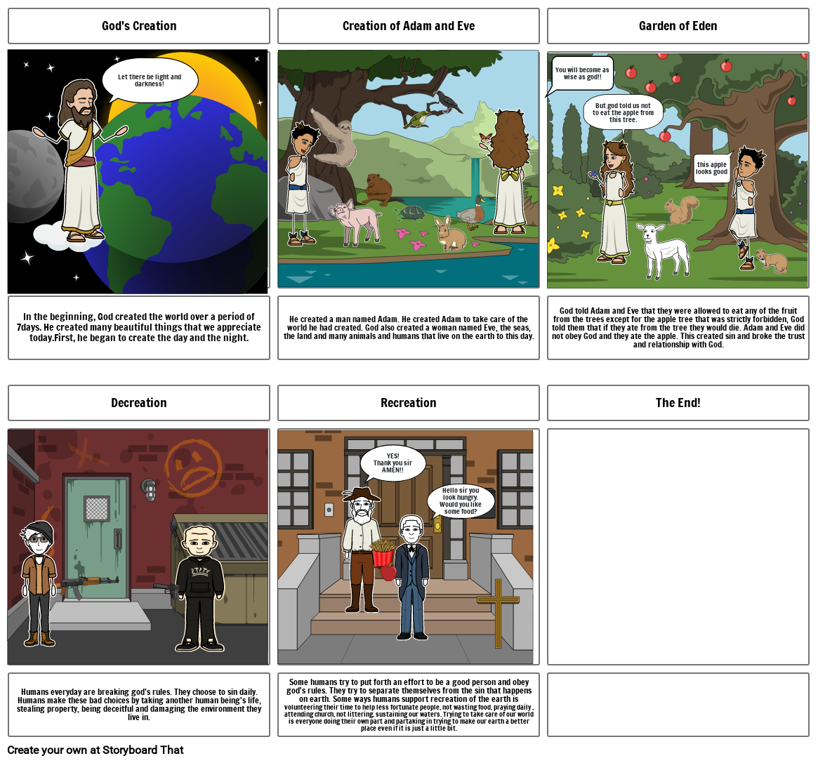 Creation Story Storyboard by jackie-9