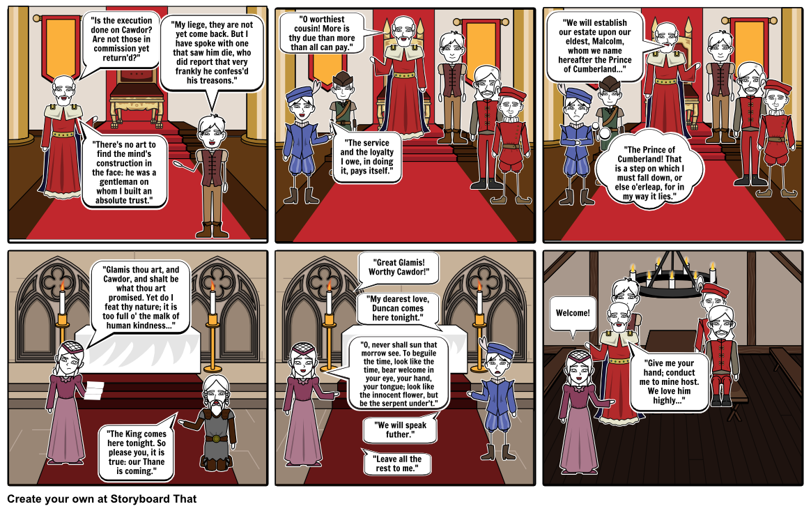 Macbeth Act 1 Cont. Storyboard by jackyzheng