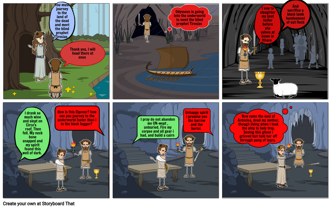 Land of the dead - The Odyssey Storyboard by jacqueline_angulo312