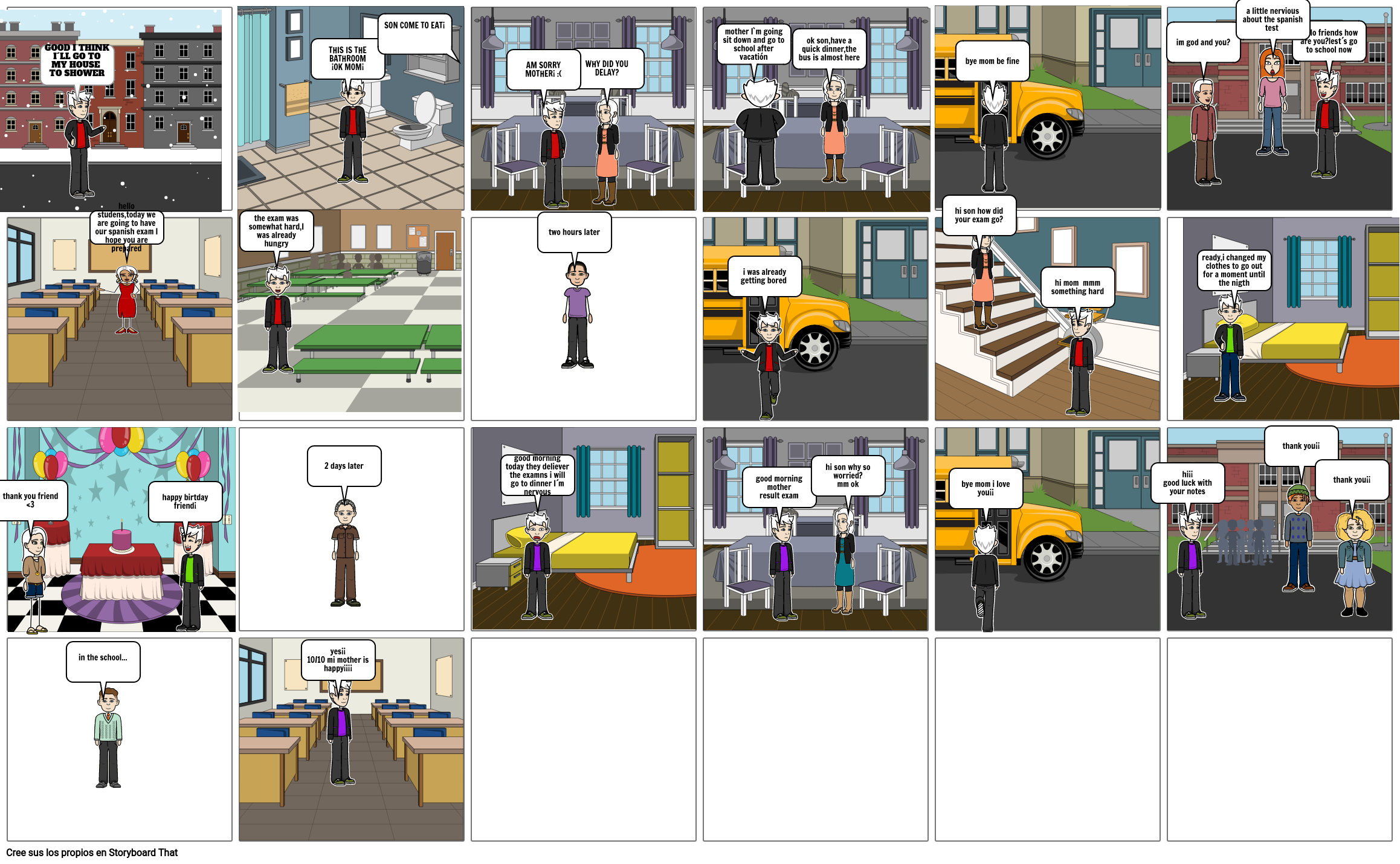 STORY RUTINA Storyboard por jaguarboy50