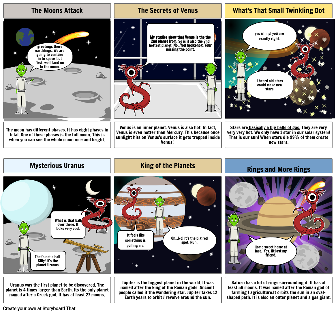 Outer Space Storyboard por janjannaa