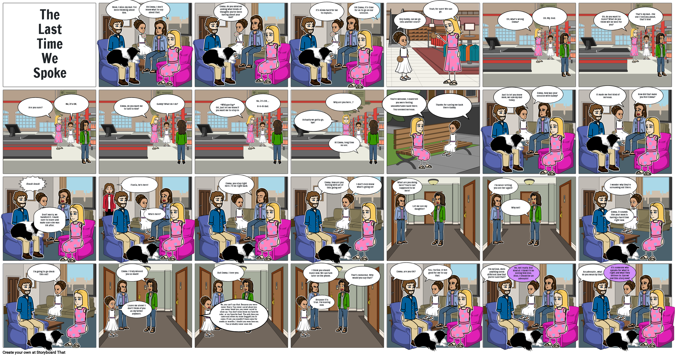 The Last Time We Spoke Storyboard por jausubel