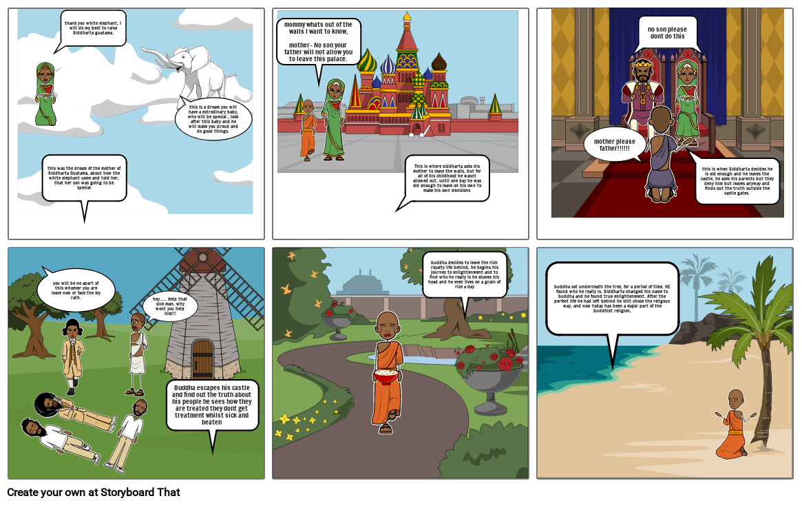 the story of buddha Storyboard por javier2007-2