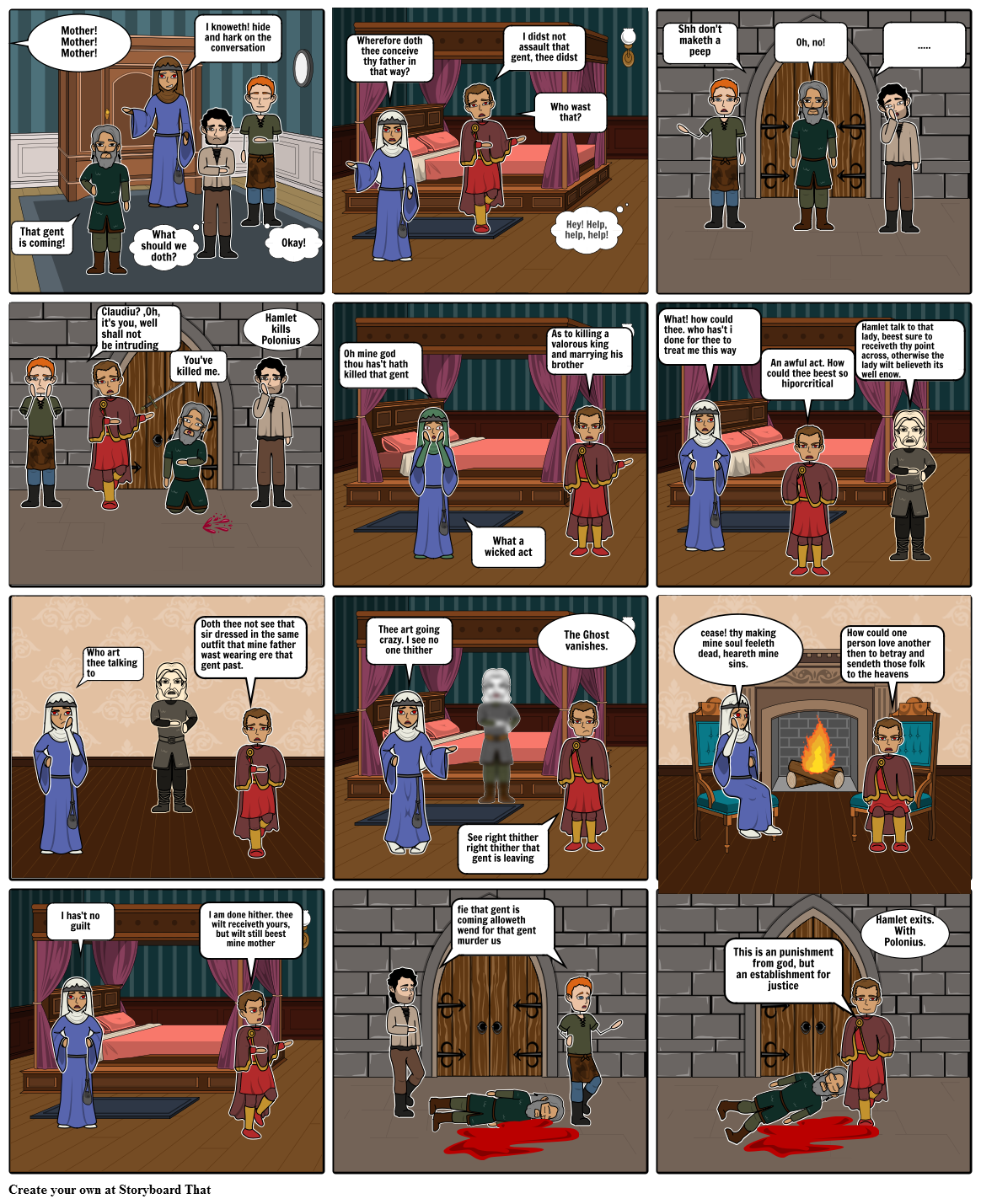 Hamlet Storyboard por jaylamore