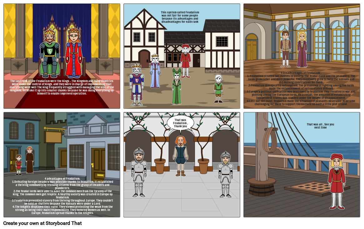 Feudalism Storyboard por jchr102
