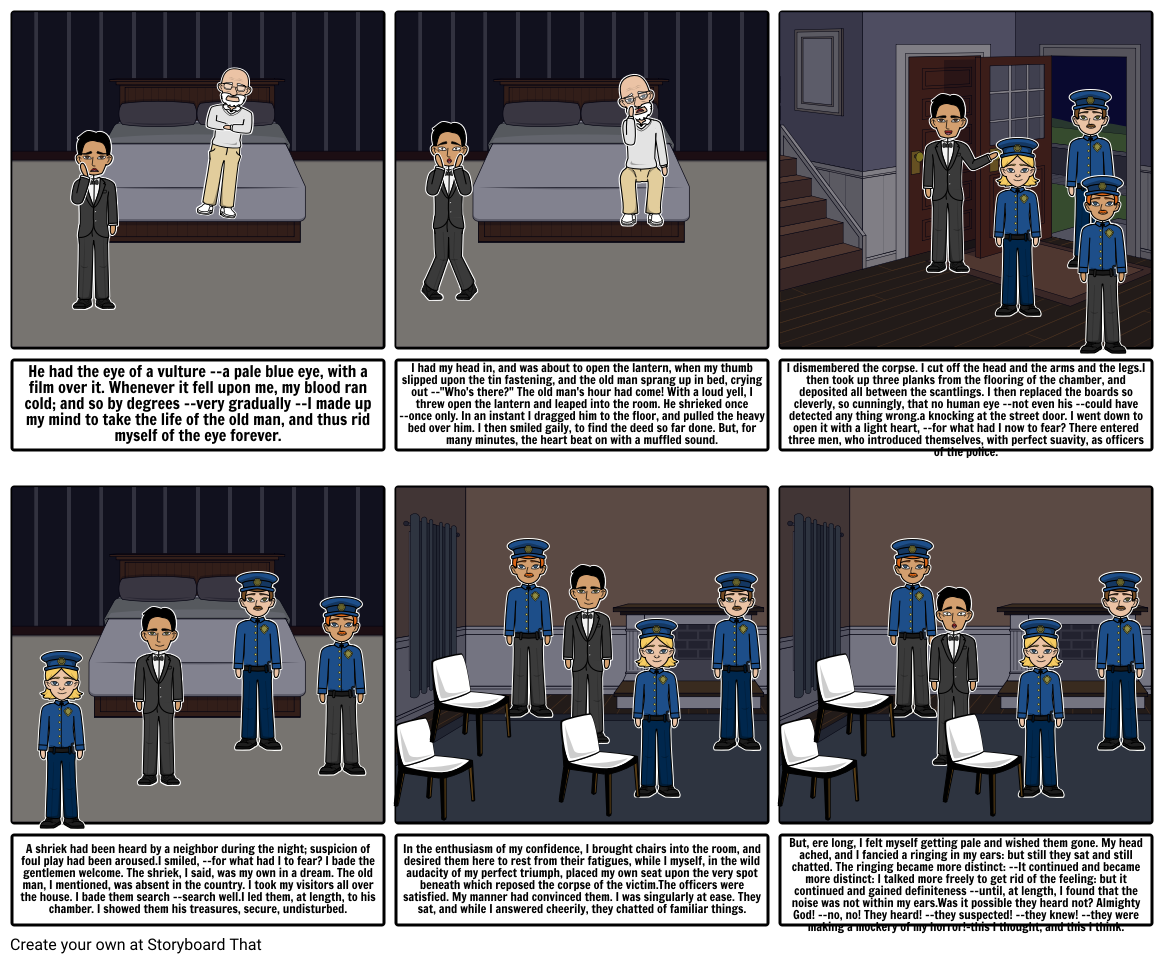 The-Tell Tale Heart Storyboard por jdell9069
