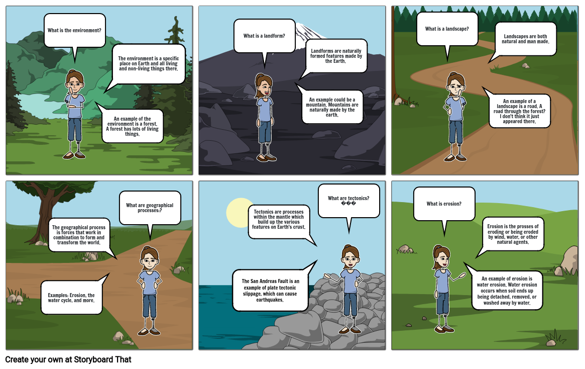 Landscapes and Landforms Storyboard by jemmas_creation