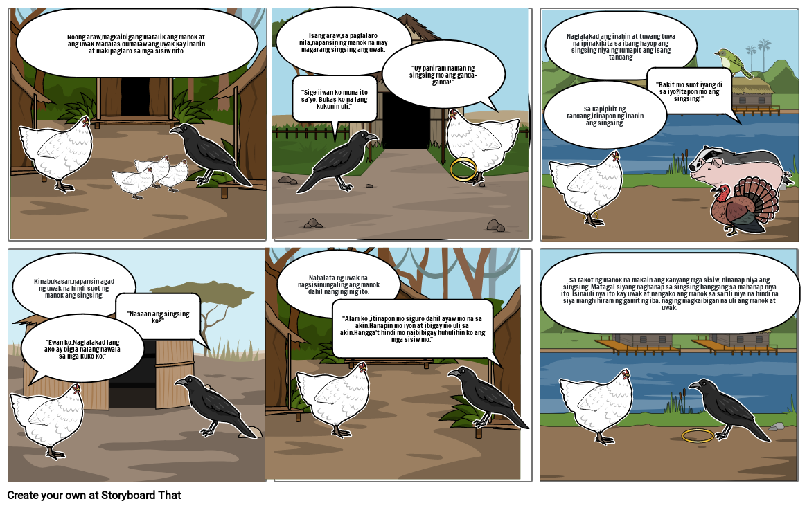 ang amok at ang uwak Storyboard por jenelyn6976