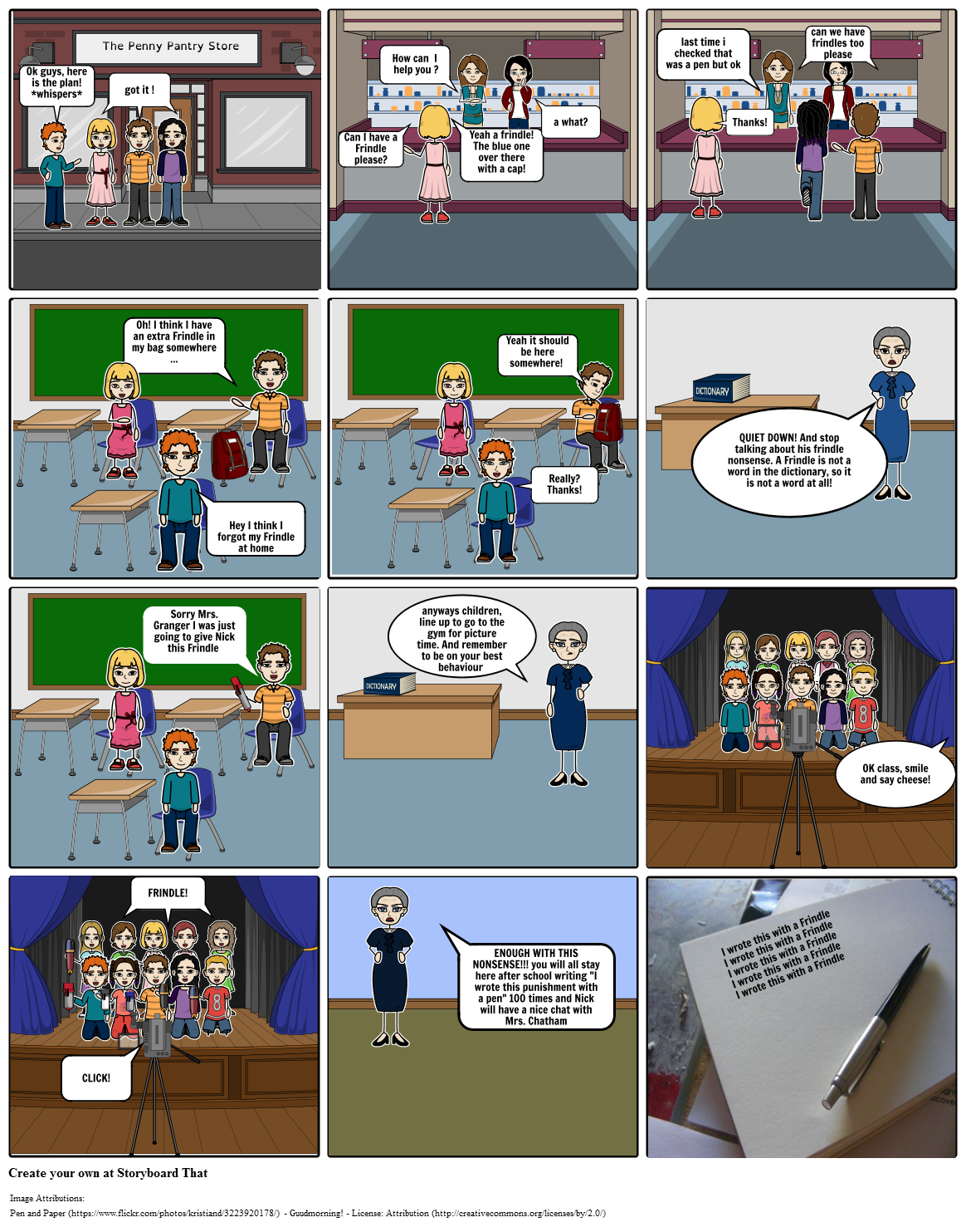 frindle comic Storyboard by jenna_123