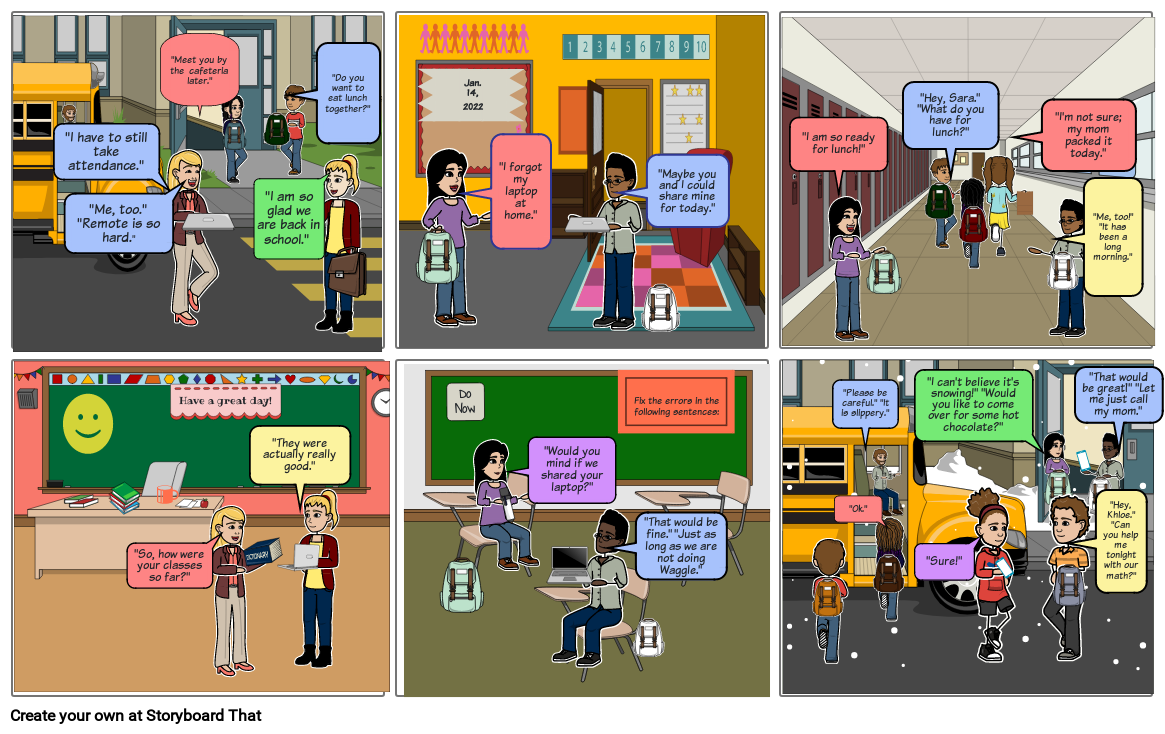 " A Day in the Life of Me" Storyboard por jennmina