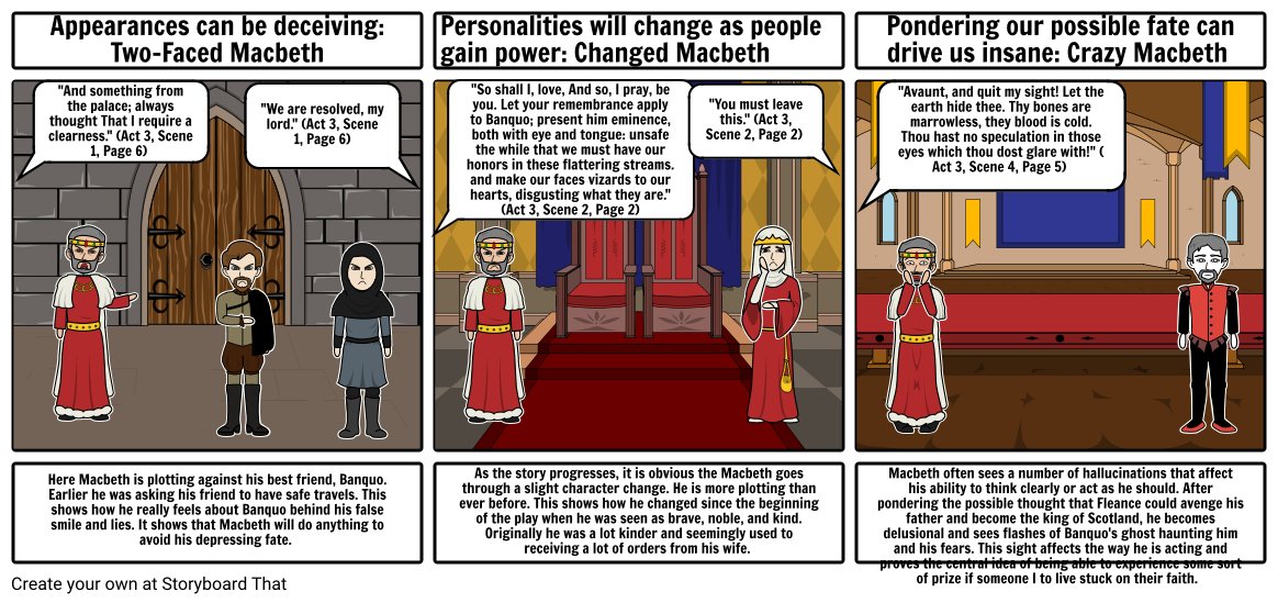 Macbeth Act 3 Quiz Storyboard by jfeliciano88399