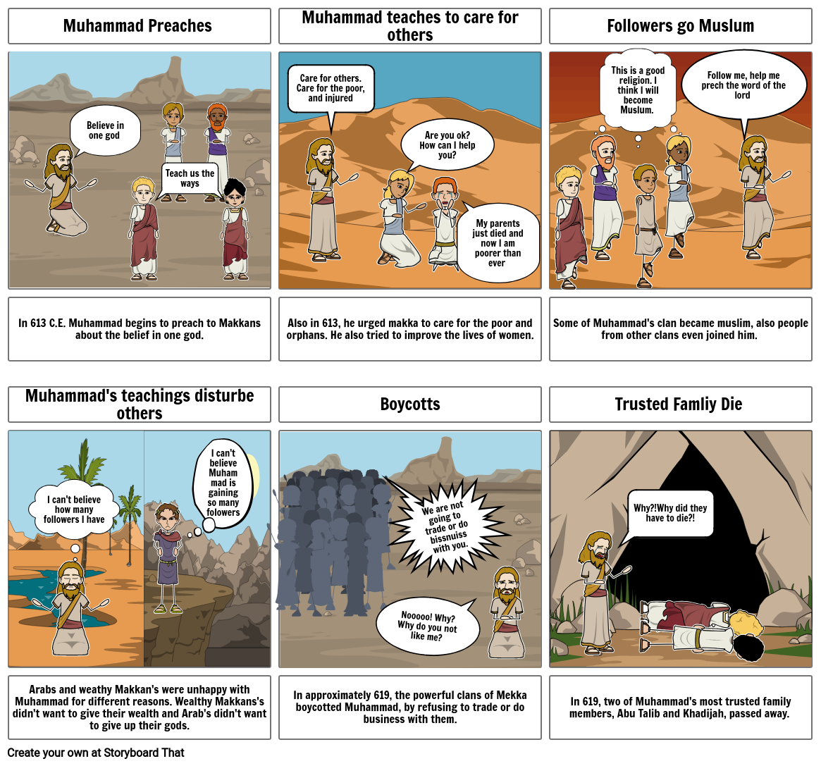 Muhammad's life 8.5 Storyboard por jh78653