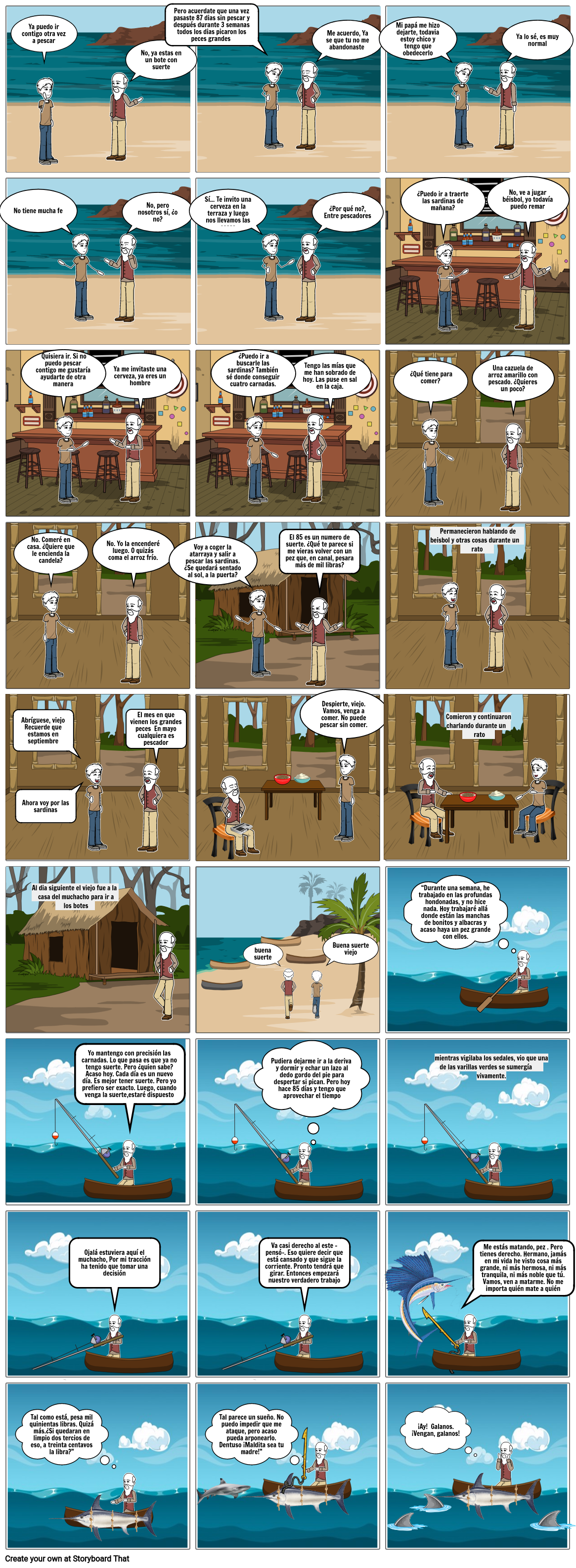 Viejo y el mar Storyboard by jhernandez82