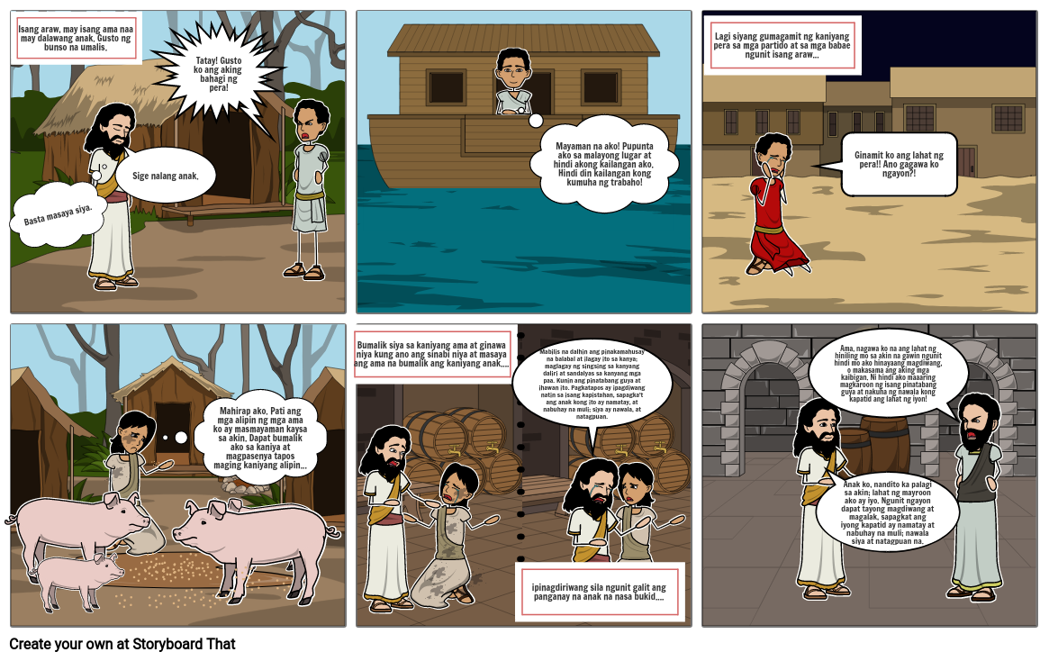 Filipino 8 M44 Panghuling Pagsusulit Storyboard