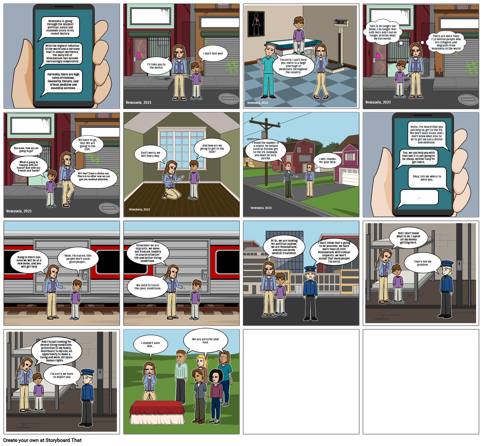 Migrants Storyboard por jimena12540