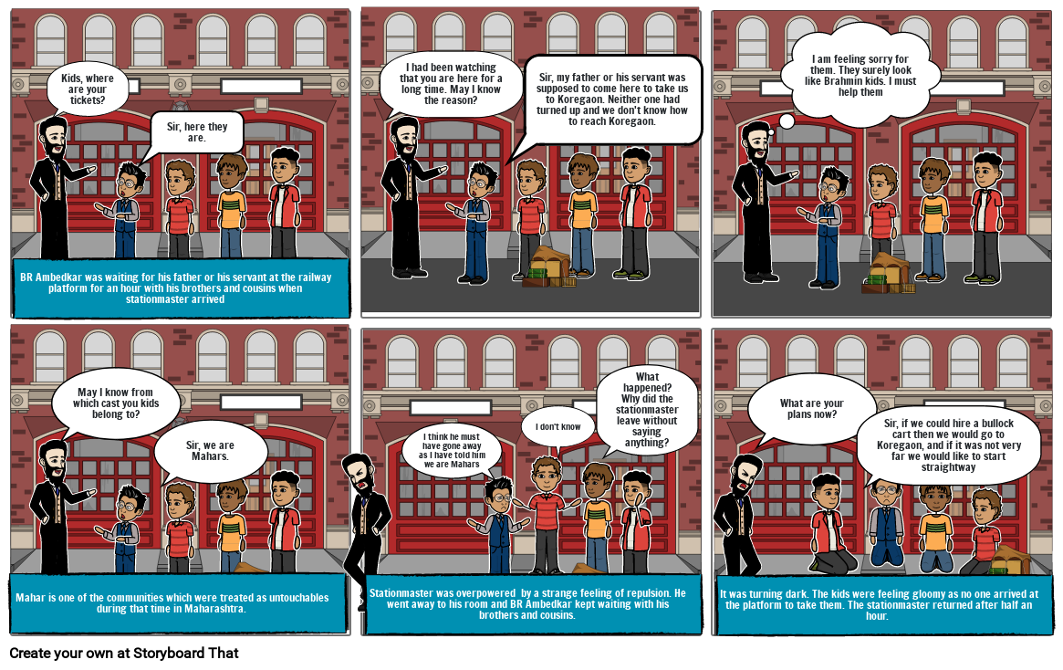 Dr BR Ambedkar Comic Strip Storyboard by jimmy7n