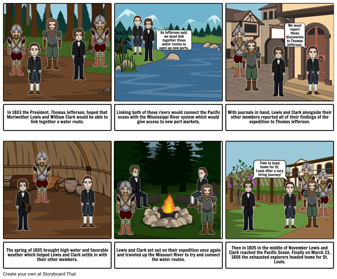 Lewis and Clark expedition Storyboard por jinnatheninja
