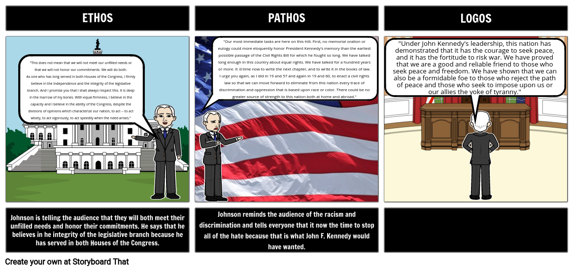 pathos logos ethos Storyboard por jjohnson64419