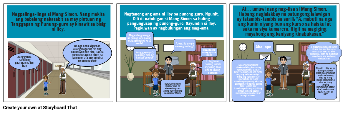 akasya ko kalabasa Storyboard by jmanalastas