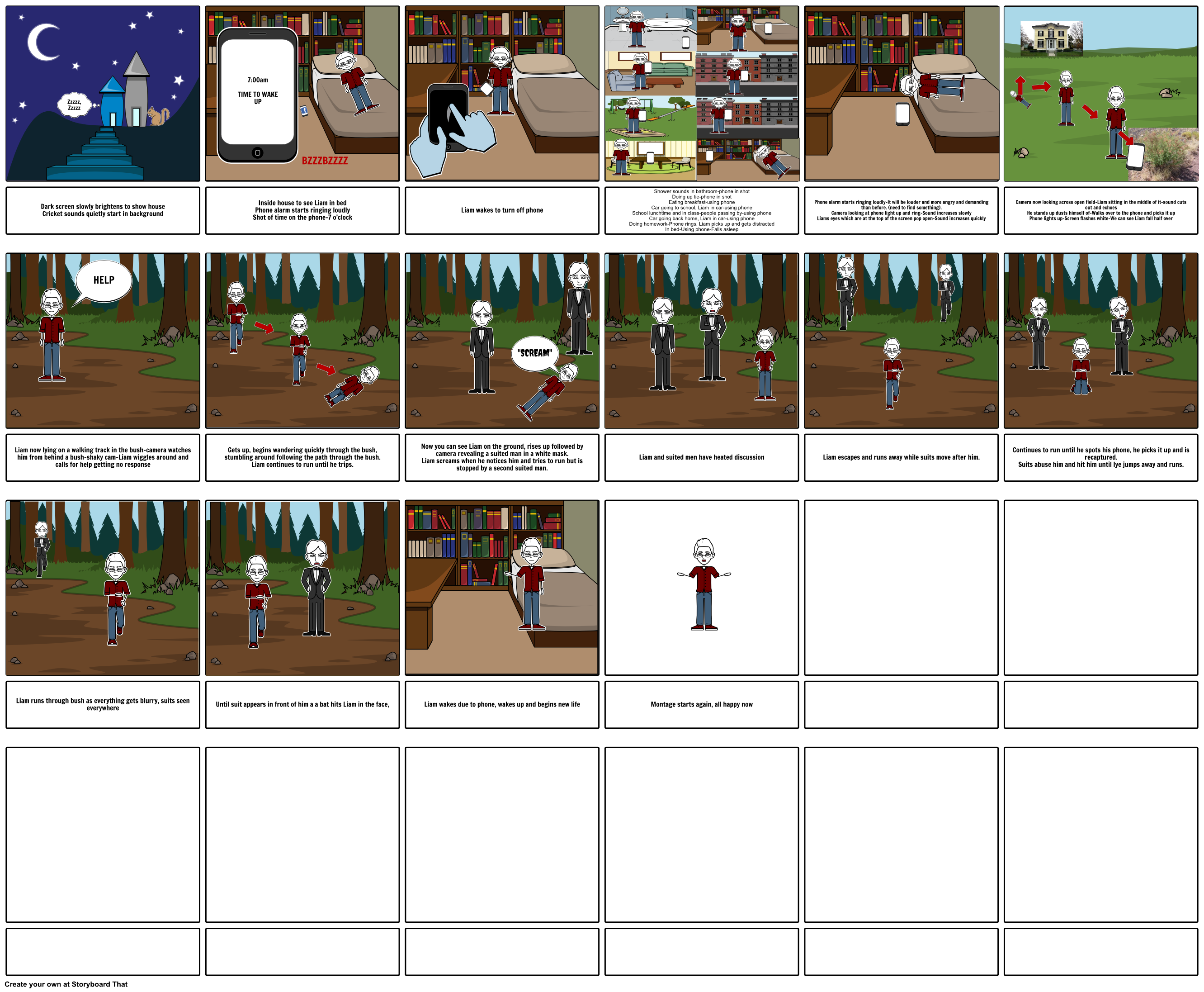 Media Studies Film Storyboard Storyboard por jmfab27