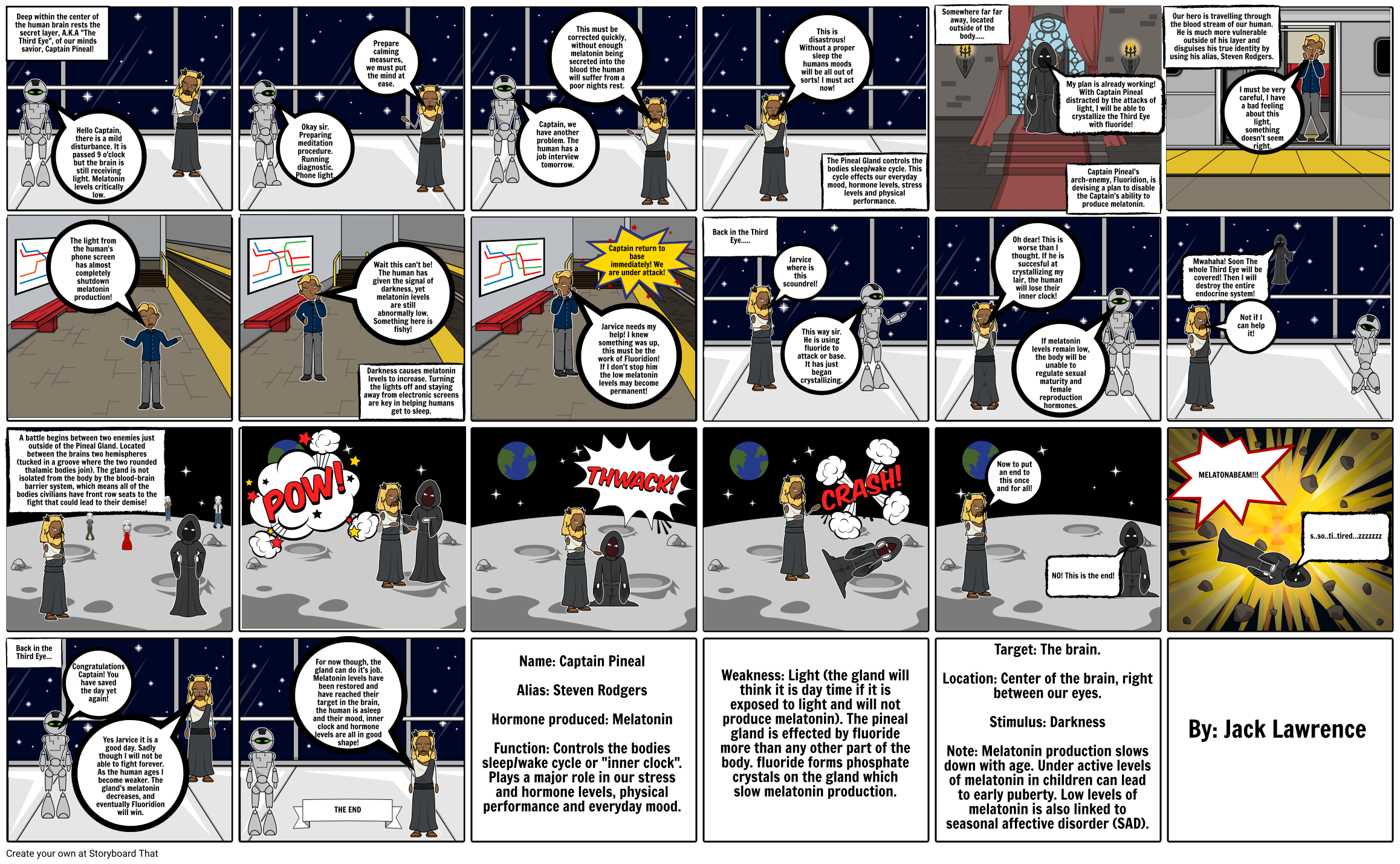 The Fantastic Tales of Captain Pineal Storyboard