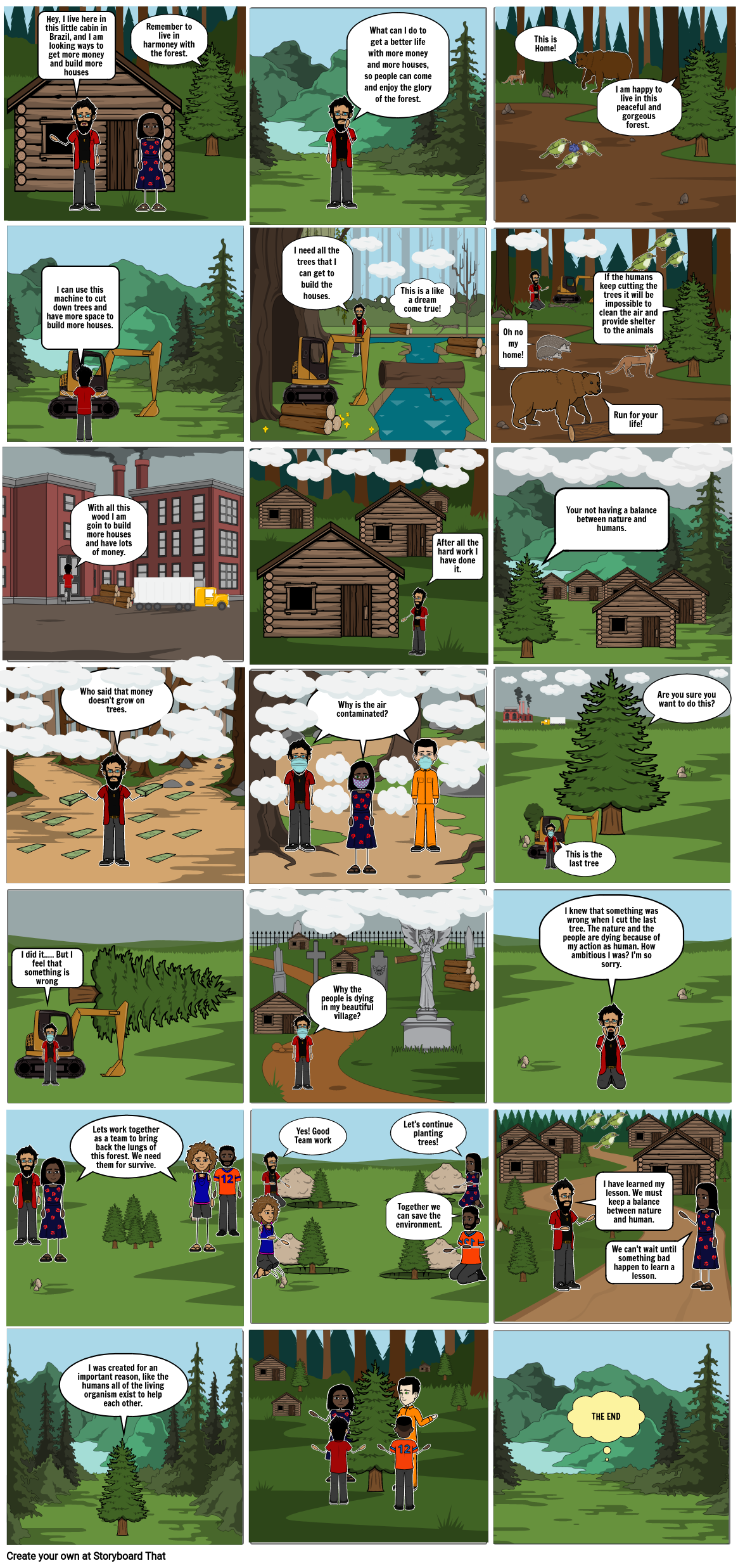 Human and Nature Storyboard by johan19