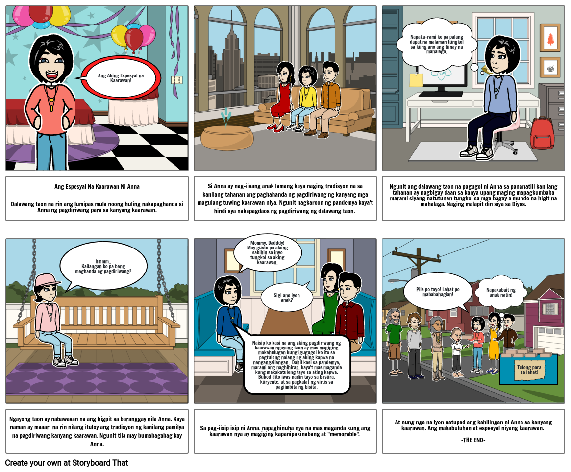 Ang Espesyal Na Kaarawan Ni Anna Storyboard ידי jonabe