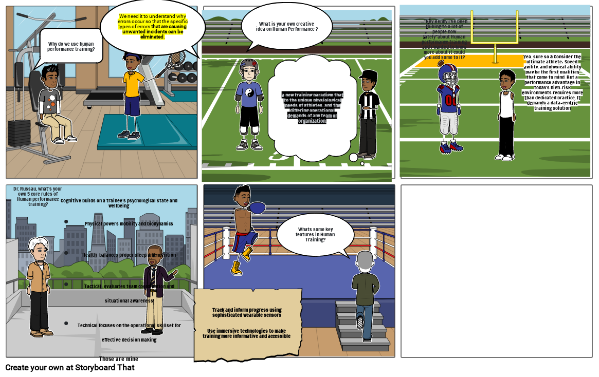 Multi Genre Project- Human Performance- Storyboard