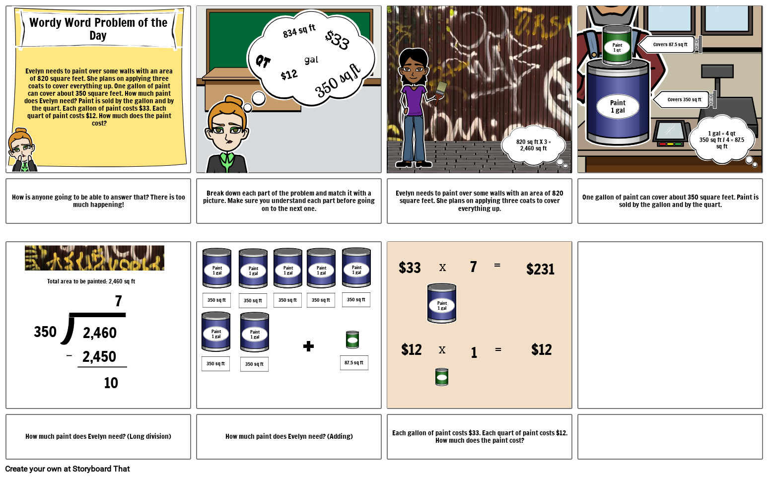 Math Storyboard Example Storyboard By Josh