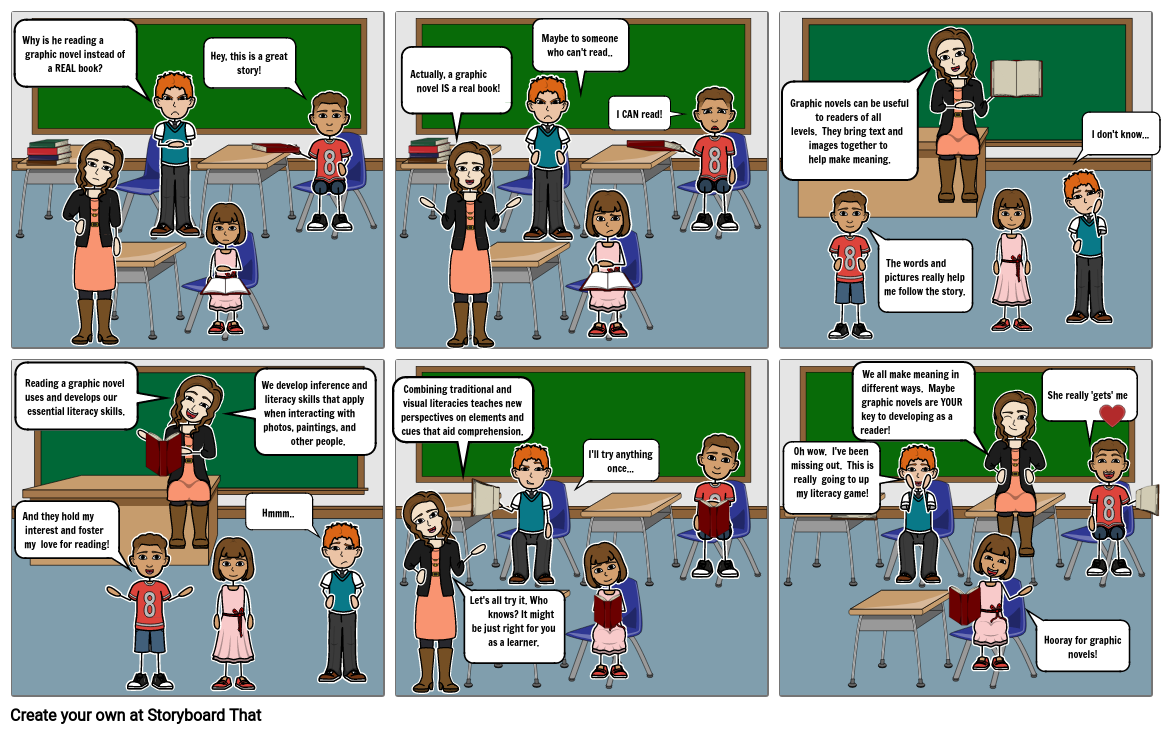 Multiliteracy - Graphic Novels Storyboard by jpasel