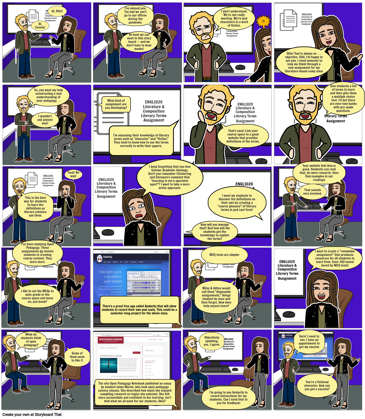 Multi-Modal Story Board Storyboard por judywestley