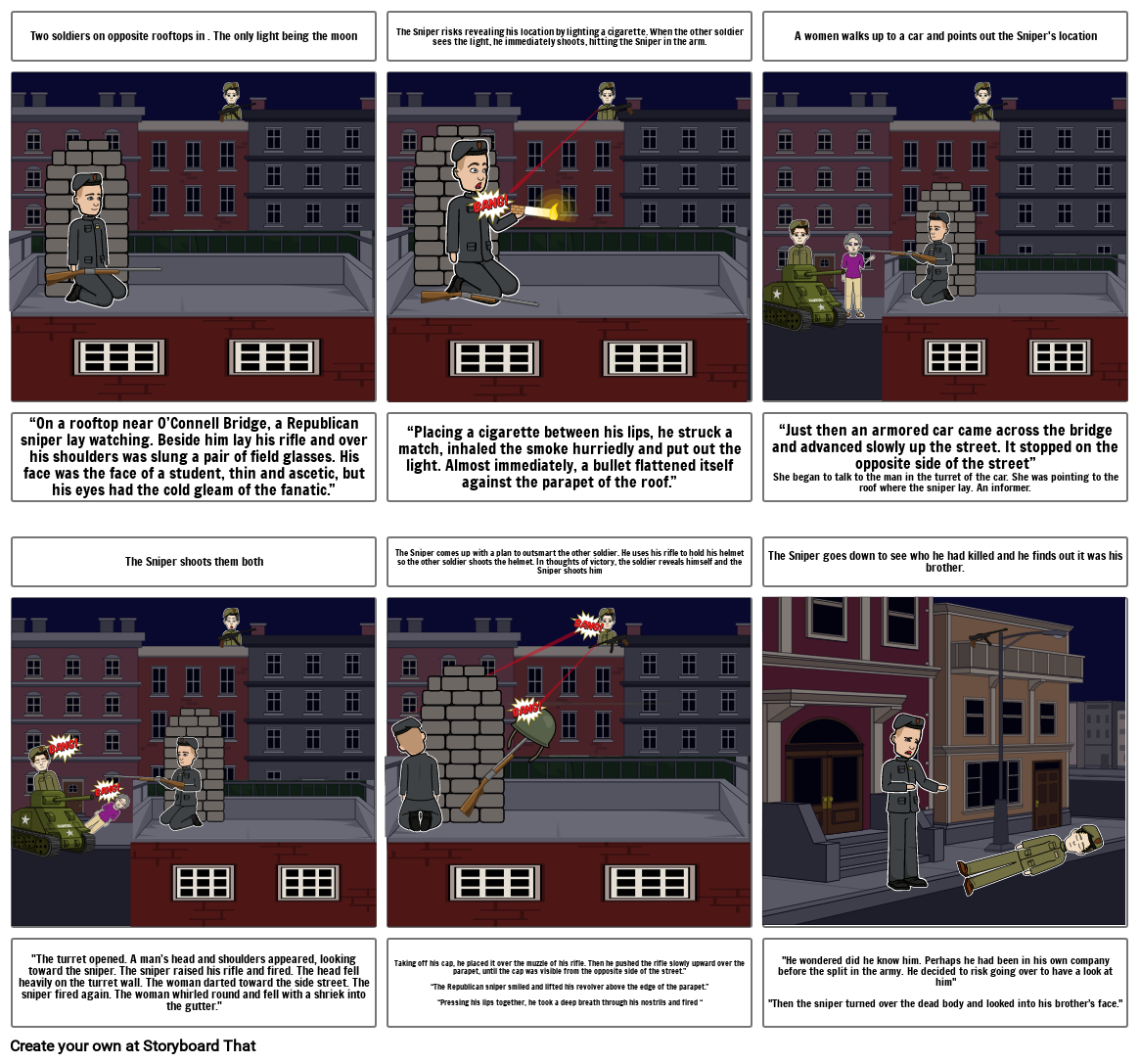 The Sniper Storyboard By Julianna45320 The Sniper Storyboard By Julianna45320