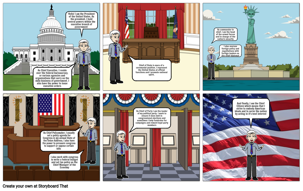 Presidential Powers Storyboard Storyboard por ka66058