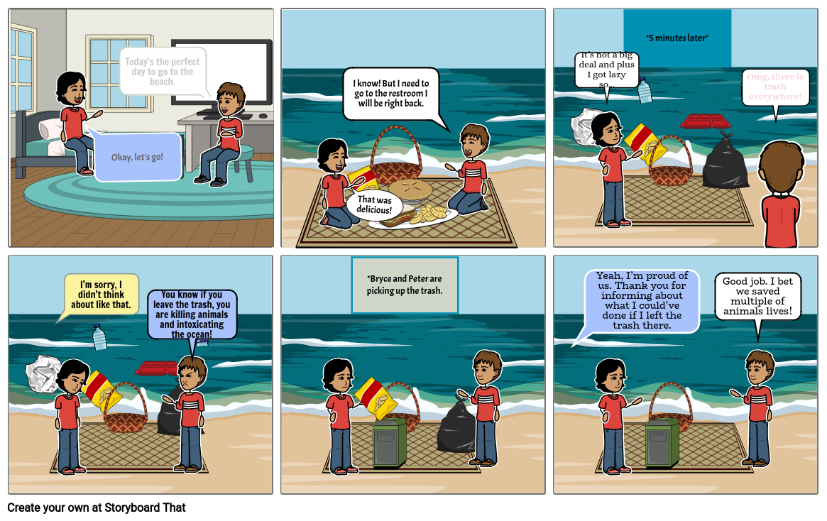 Ocean Pollution Storyboard By Karen kayla amen