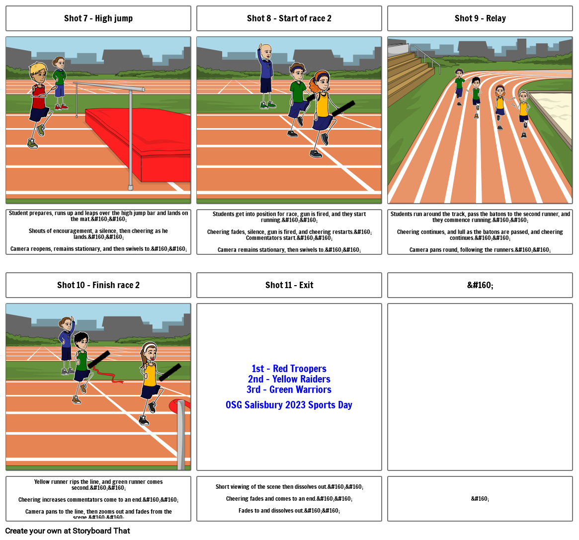 Salisbury Campus Sports Day Part 2 Storyboard por karlen_raider