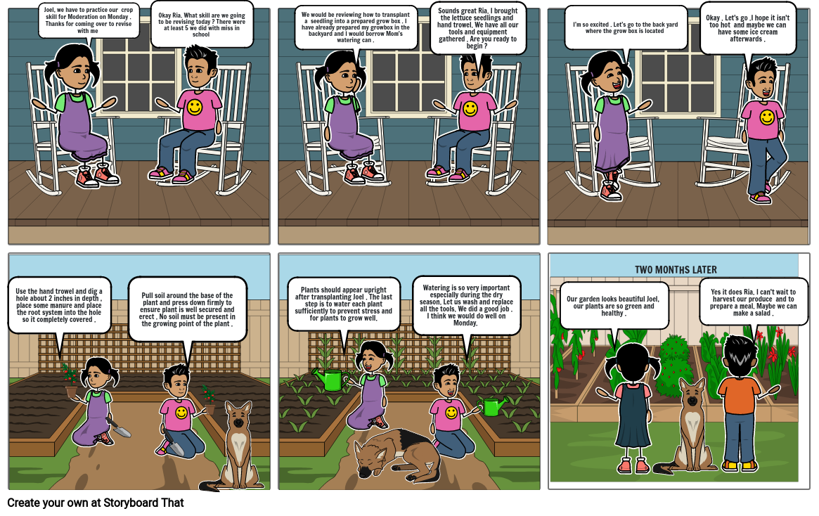 Transplanting a Seedling Storyboard por kavi_79