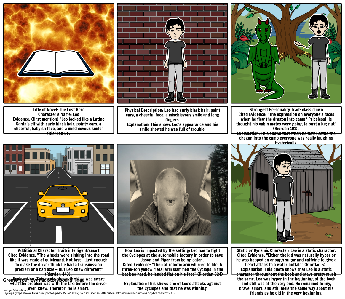 The Lost Hero Final Project Storyboard per kaylatennyson