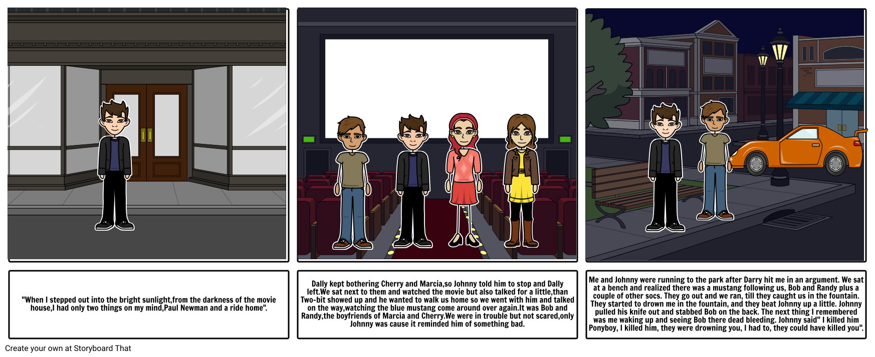 Outsiders Project Storyboard par keirasegarra