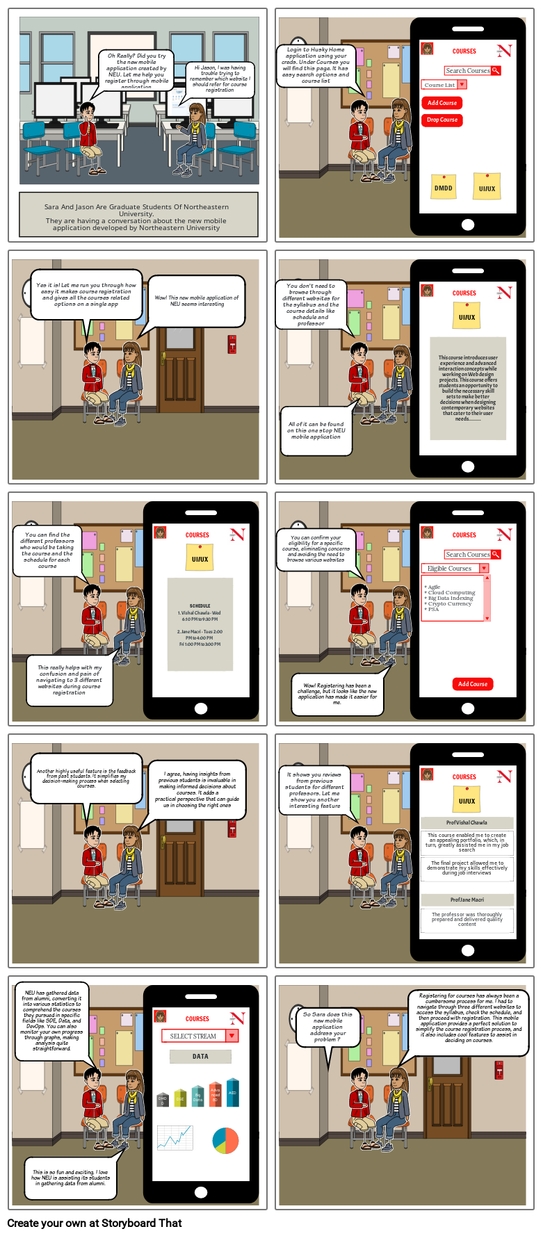 NortheasternMobileApp Storyboard por ketki48745