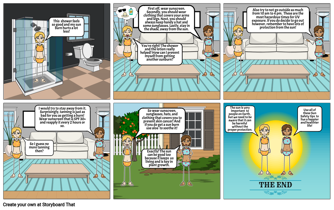 Sun Safety Storyboard por kghillenbach
