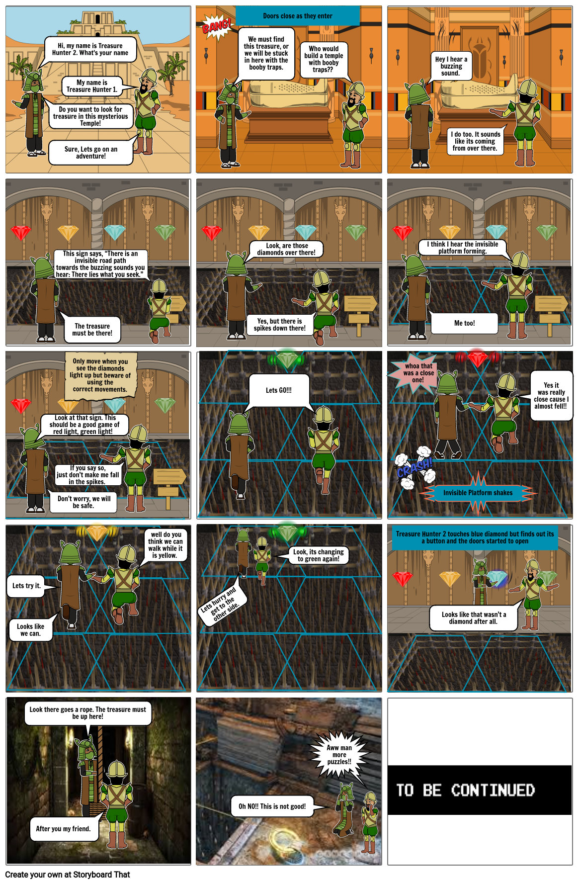 Temple Comic Strip Storyboard by kkash2005