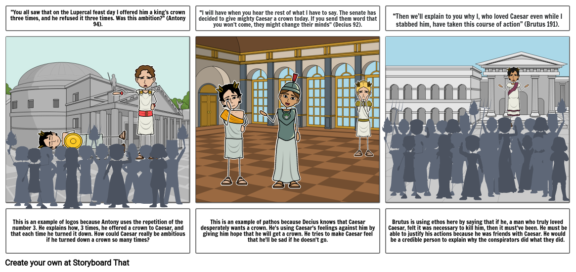 Rhetoric In Julius Caesar Storyboard by klee47