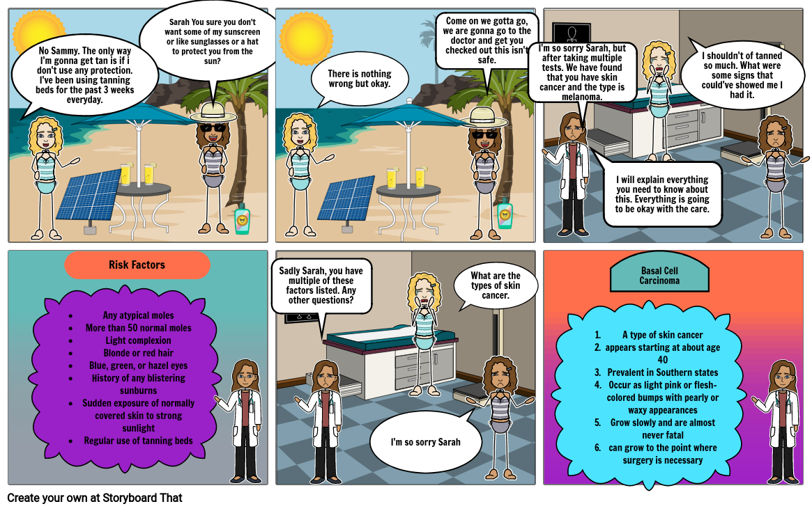 Sun Safety Comic Strip Storyboard por kmosullivan