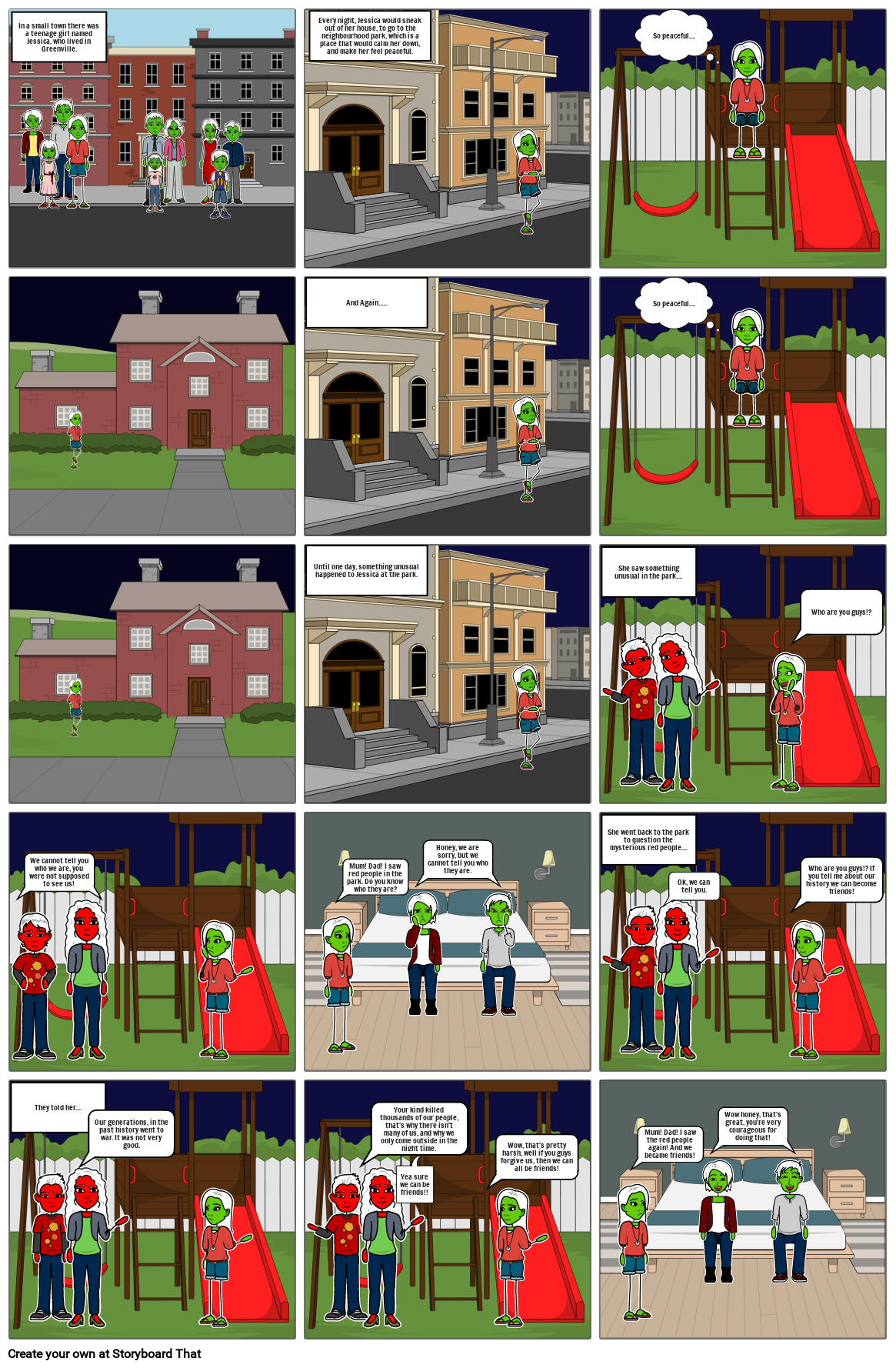 Green and red Storyboard por knann0